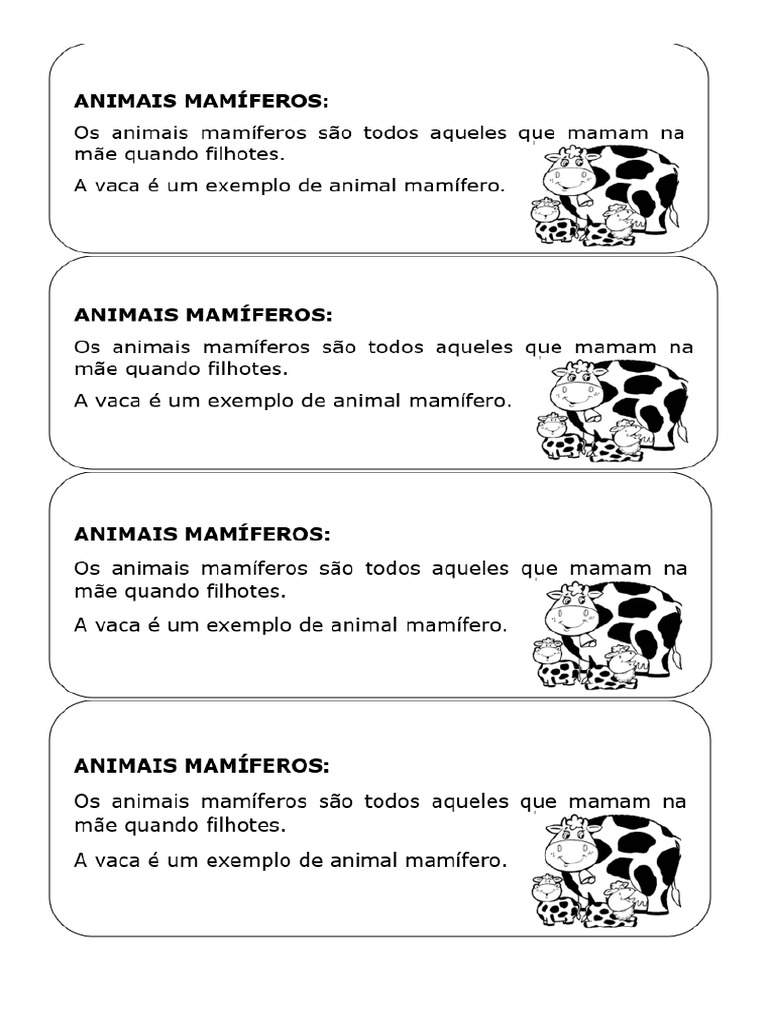 Animais Mamiferos | PDF