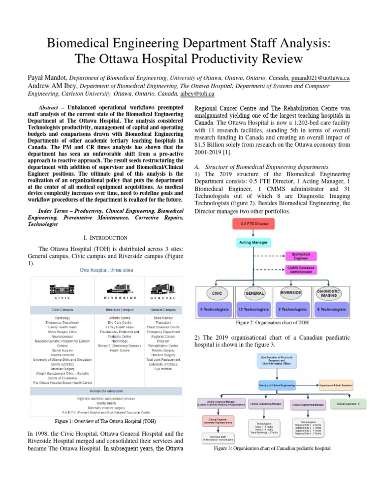 PMandot - Biomedical Engineering Dept Staff Productivity Analysis | PDF ...