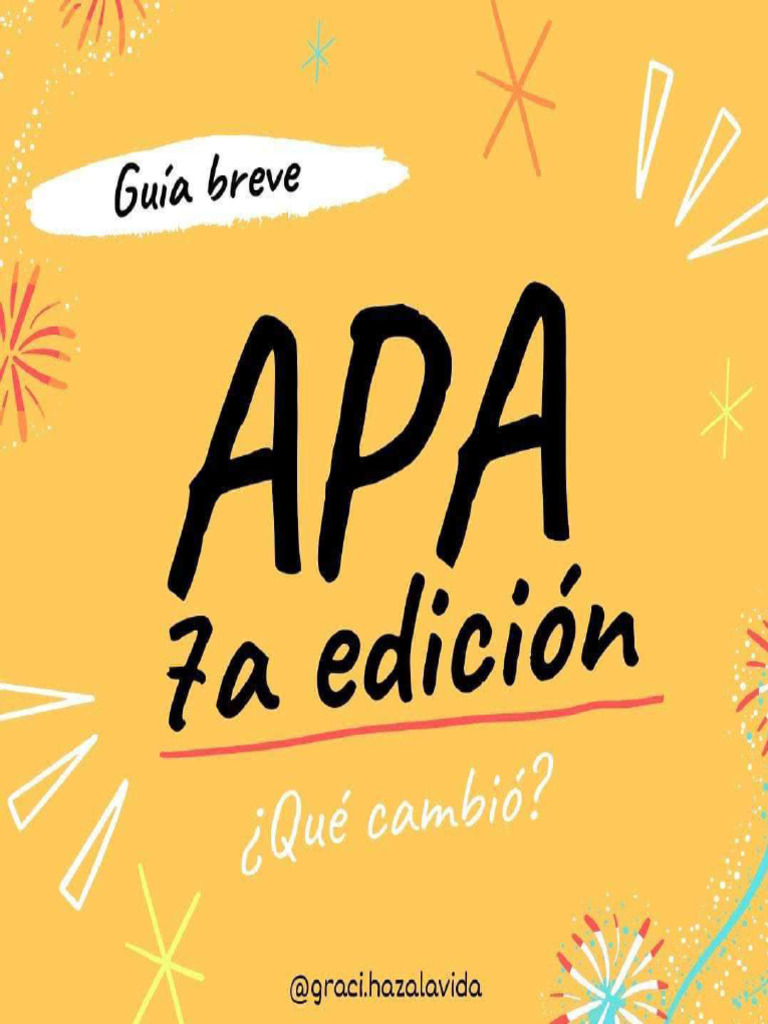 Normas APA Séptima Edición Simplificadas | PDF | Publicación | Estilo apa