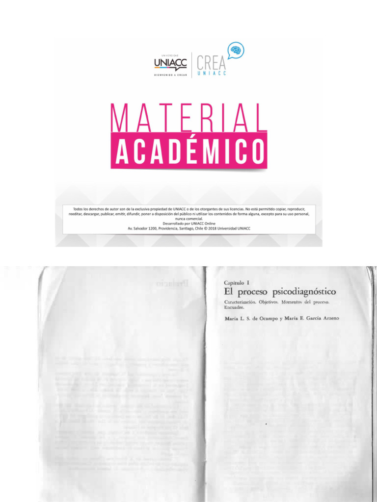 Siquier de Ocampo, M.L. Et Al. (2008) - Capítulo 1 El Proceso de Psicodiagnóstico. en Las ...
