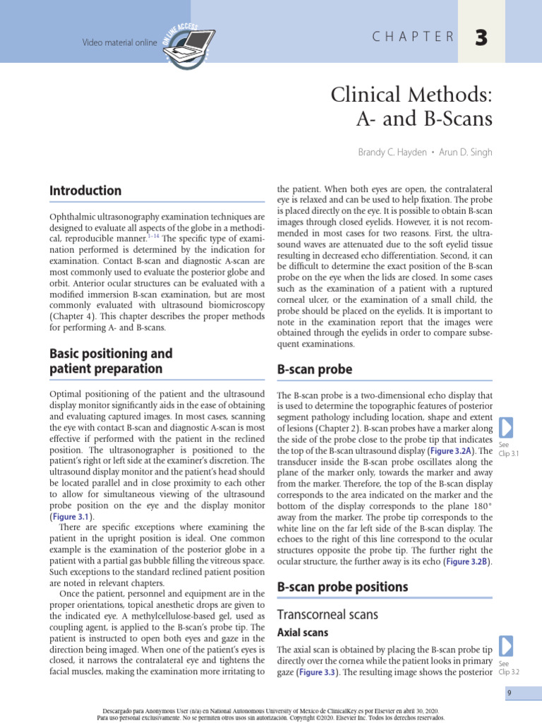 Clinical Methods A and B Scans | PDF | Medical Ultrasound | Human Eye