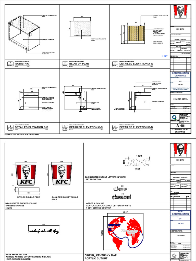 Isometric Blow Up Plan Detailed Elevation A-A: KFC Expo | PDF | Building Materials