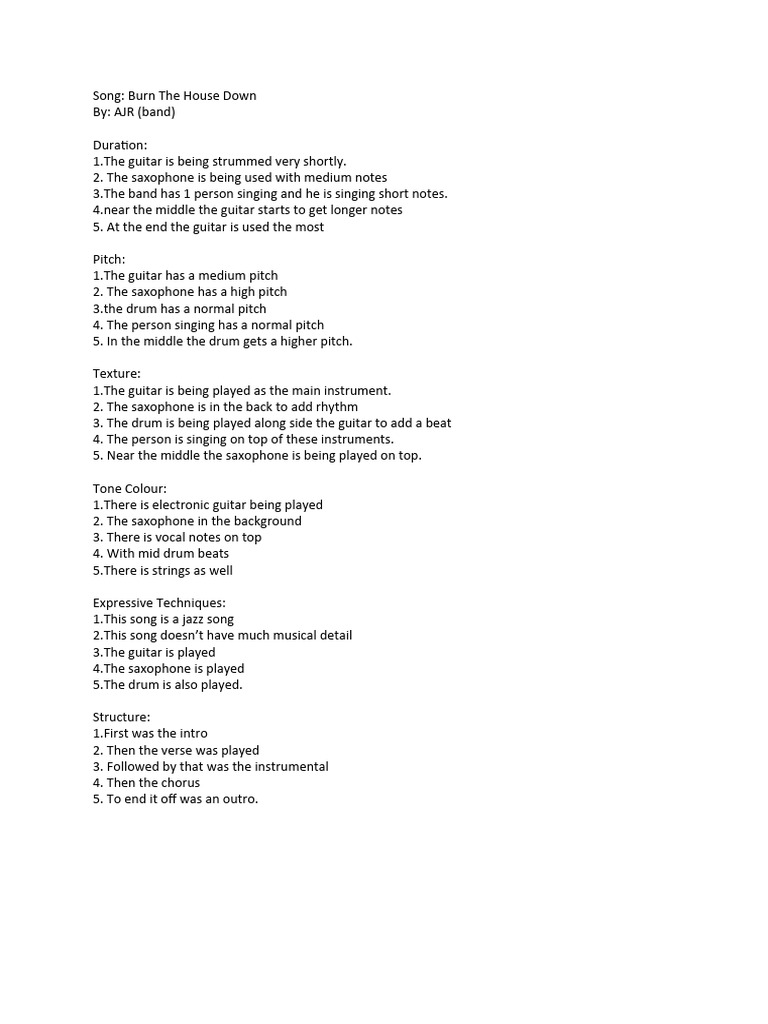 Music Song and 6 Concepts | PDF