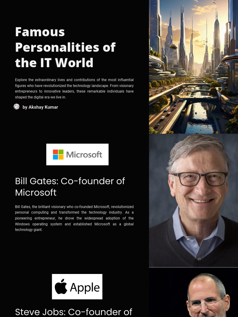 Famous Personalities of The IT World | PDF | World Wide Web | Internet ...
