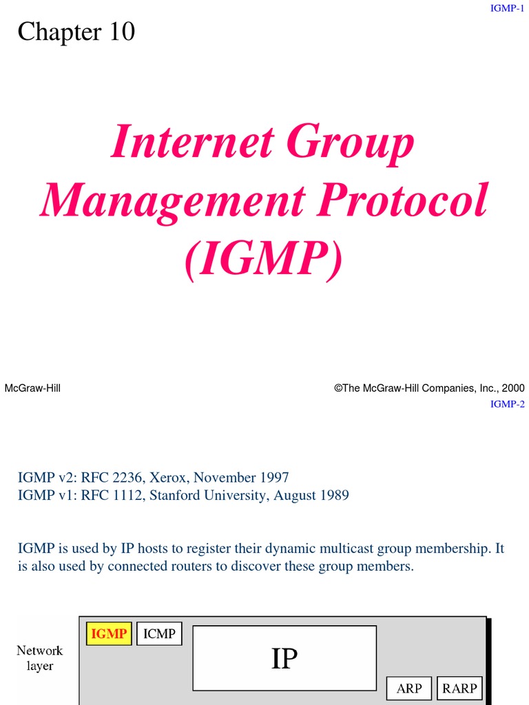 Internet Group Management Protocol (IGMP) | PDF