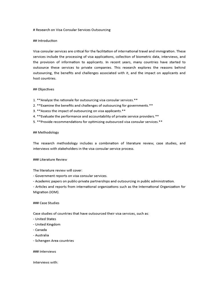 Outsourcing Visa Consular Services Analysis | PDF | Outsourcing | Audit
