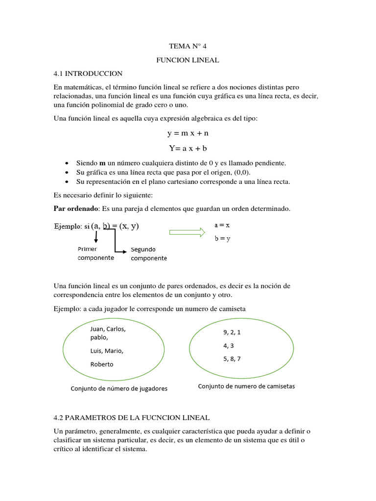 TEMA 4 mate | PDF | Pendiente | Función (Matemáticas)