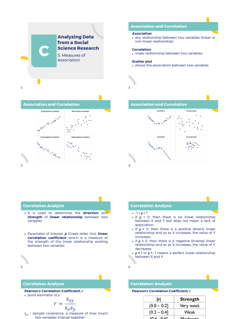 Chapter C.5 Measures of Association | PDF | Statistical Theory | Data Analysis