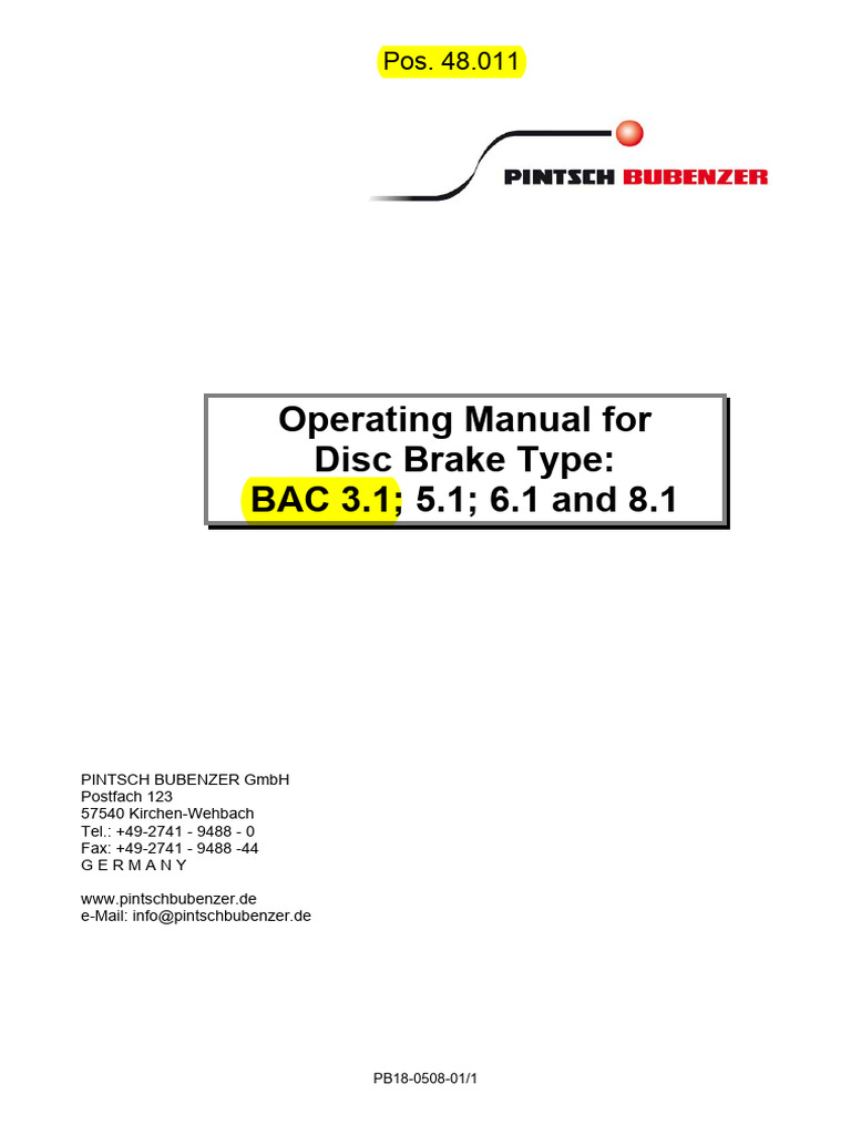 Pb Bac1 E1 Pdf Screw Valve