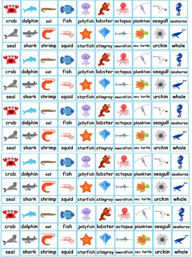 Sea Animals (Individual) | PDF