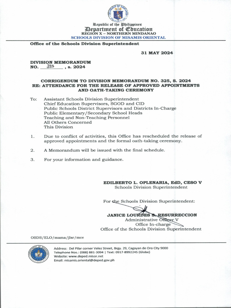 dm333s.2024 Corrigendum To Division Memorandum No. 325. S. 2024 Re ...