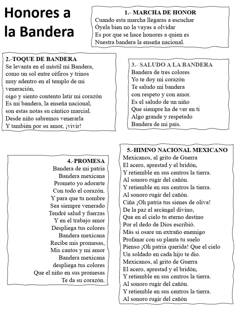 Letras de Cantos A La Bandera | PDF