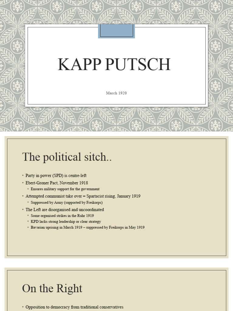 Kapp Putsch | Download Free PDF | Weimar Republic | Political Movements