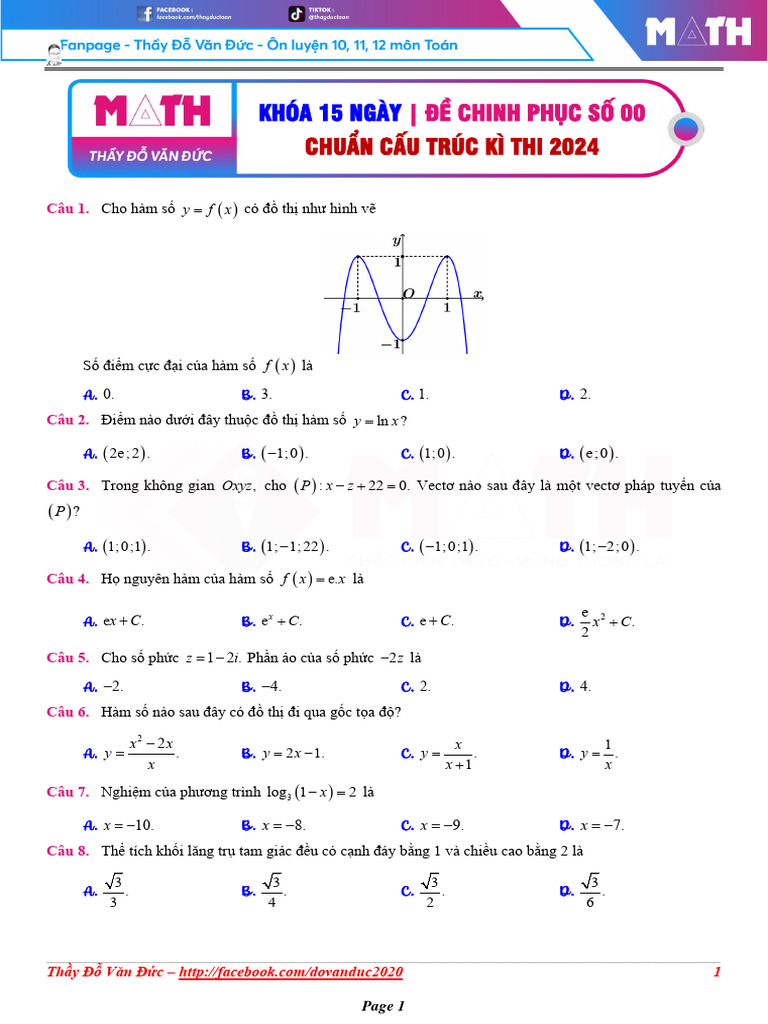 Khóa 15 Ngày: Chuẩn Cấu Trúc Kì Thi 2024 | PDF