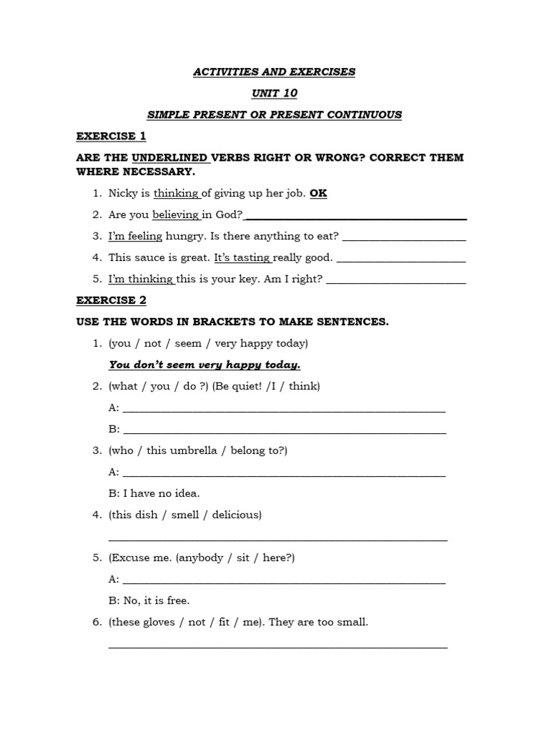 Activities and Exercises Unit 10 | PDF | Career & Growth | Language ...