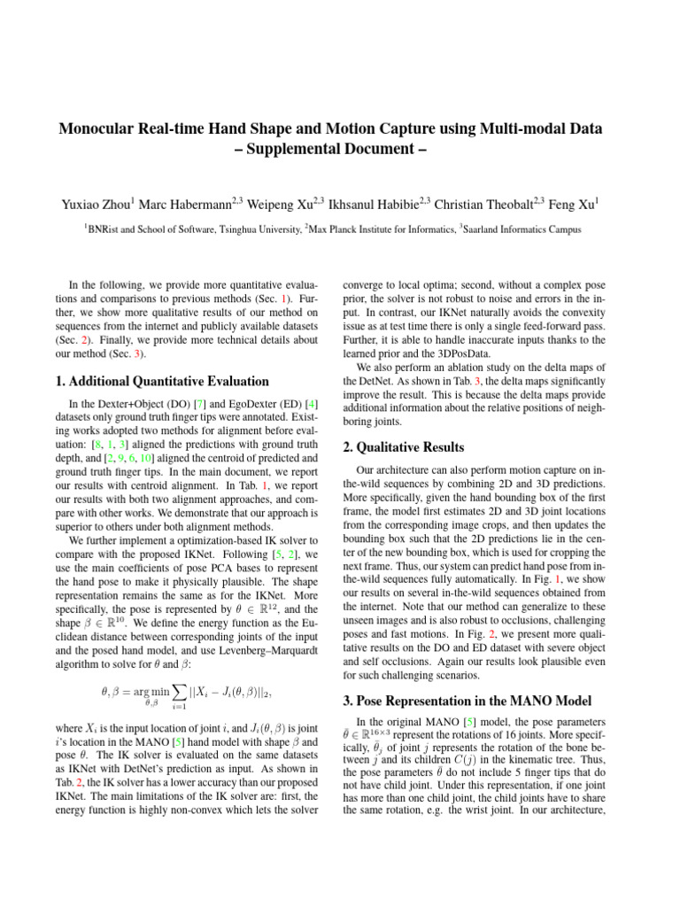 Zhou2020monocular Supp | PDF | Receiver Operating Characteristic | Computer Vision