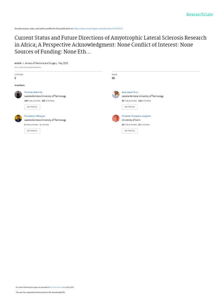 Current Status and Future Directions Of.581 | PDF | Medical Imaging | Epidemiology