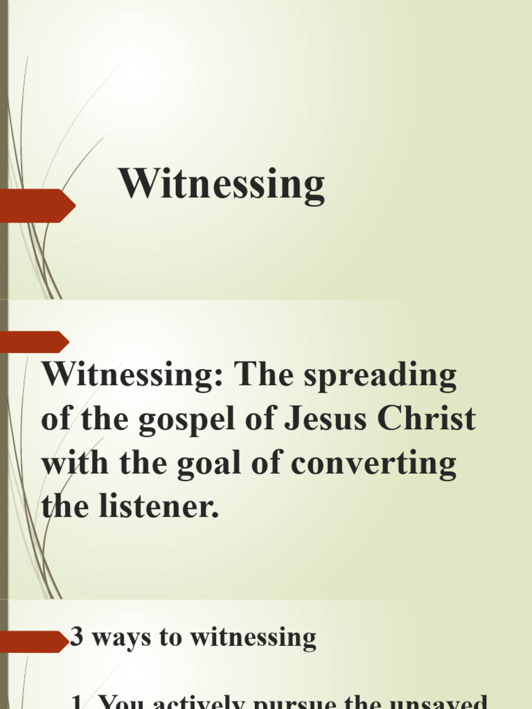 Witnessing | PDF