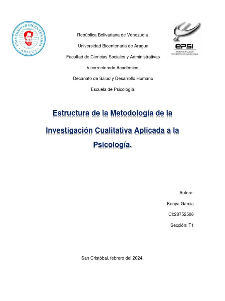 Informe Interpretativo de La Investigacion Cualitativa-Kenya Garcia-T1 ...