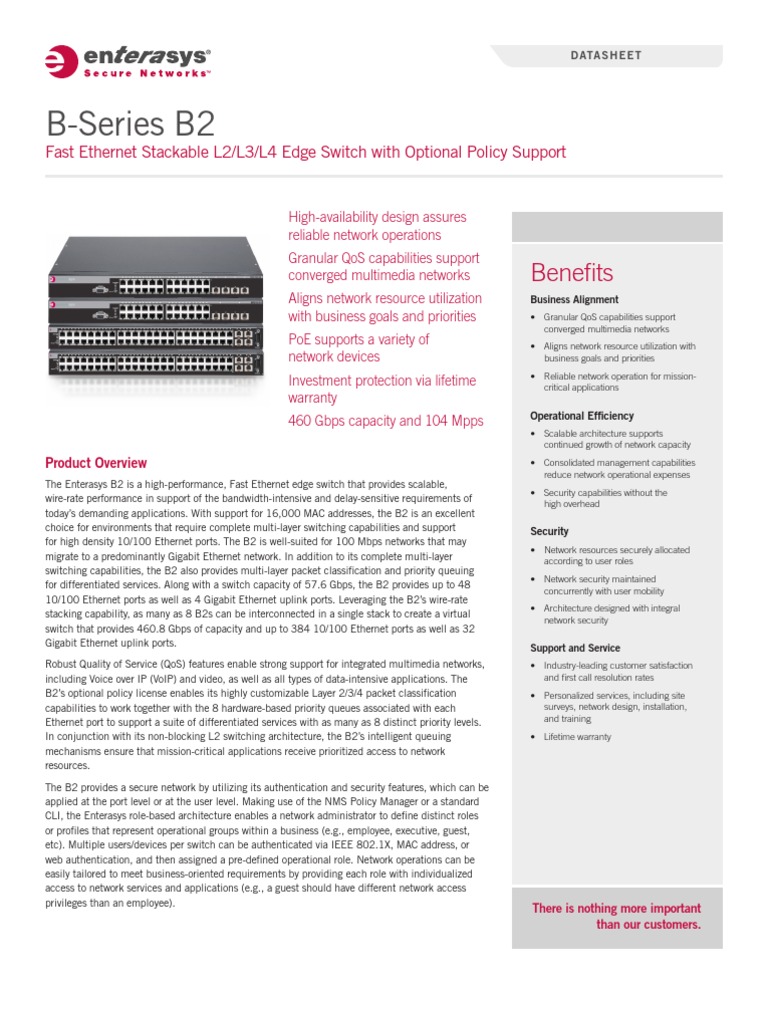 B-Series B2: Benefits | PDF | Computer Network | Quality Of Service