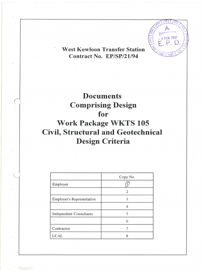 105 Civil,Structural and Geotechnical Design Criteria | PDF