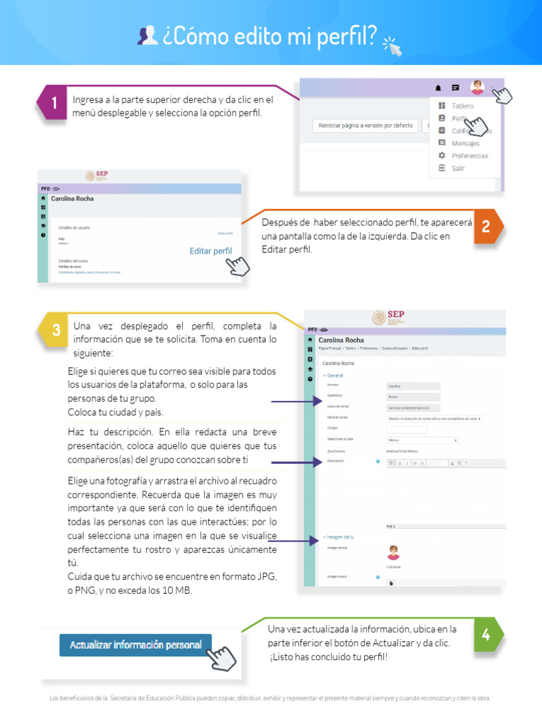 Como Edito Mi Perfil | PDF