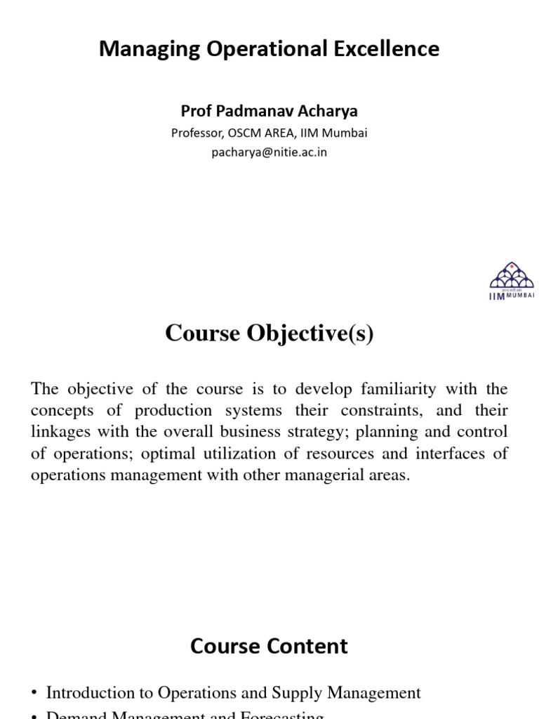 MOE | PDF | Mass Production | Operations Management