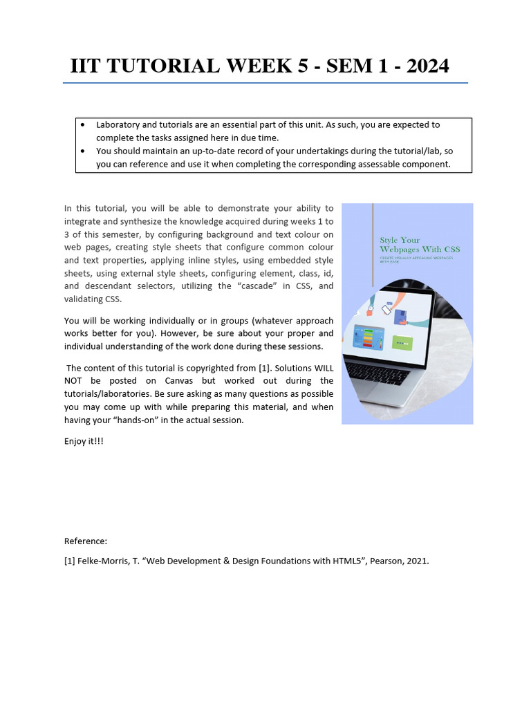 IIT Tutorial Week 5 | PDF
