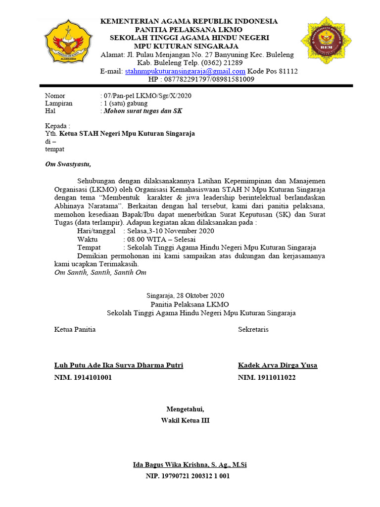 1 Pengajuan Surat Tugas & SK | PDF