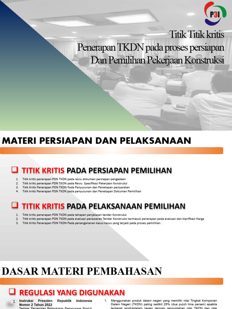 Titik Kritis TKDN (P3i) | PDF