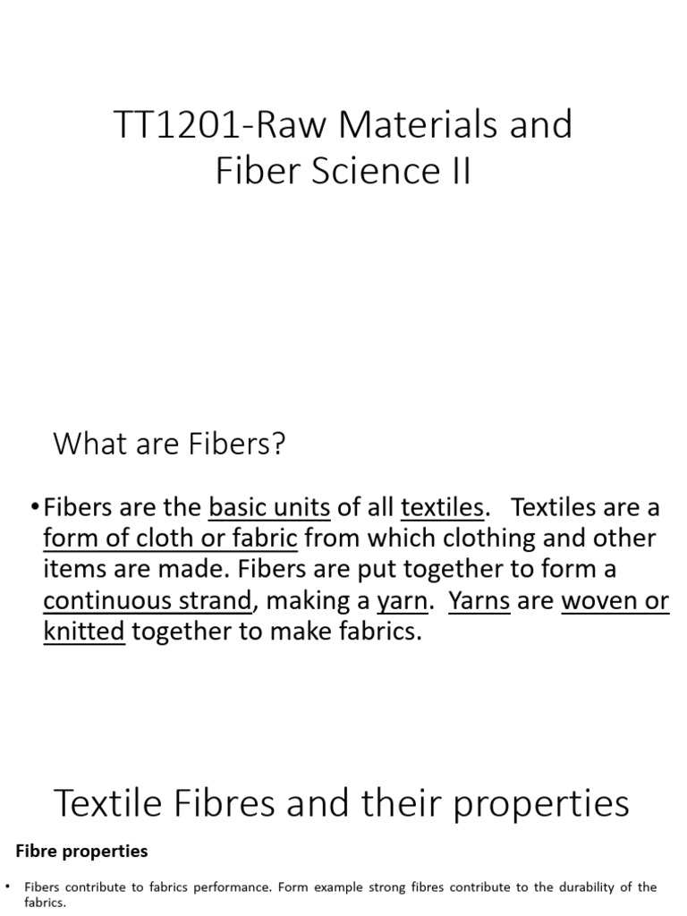 Lecture 2 | PDF | Textiles | Fibers Lecture 2 | PDF | Textiles | Fibers