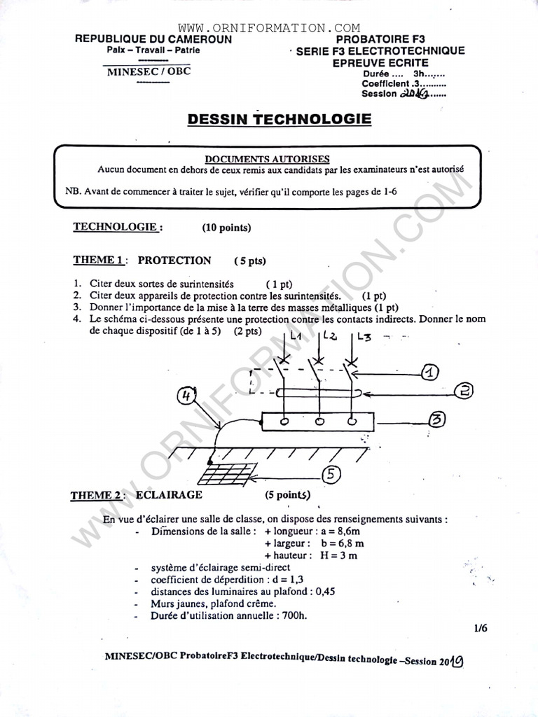 Orniformation Ã©preuve Dessin Technique Prob F3 Session 2019 | PDF