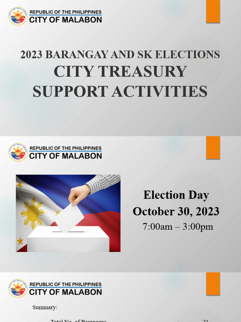 2023 Barangay and SK Elections PPT For PNP | PDF | Ethically Disputed ...