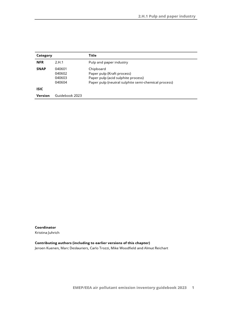2.H.1 Pulp and paper industry 2023 FINAL | PDF | Pulp (Paper ...