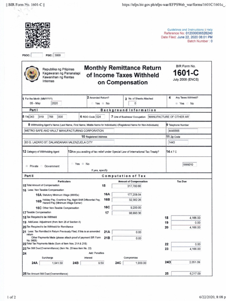 1601-C July 2008 | PDF