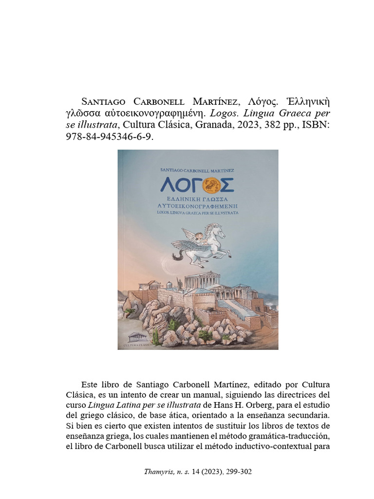 Reseña Santiago Carbonell | PDF | Verbo | Gramática