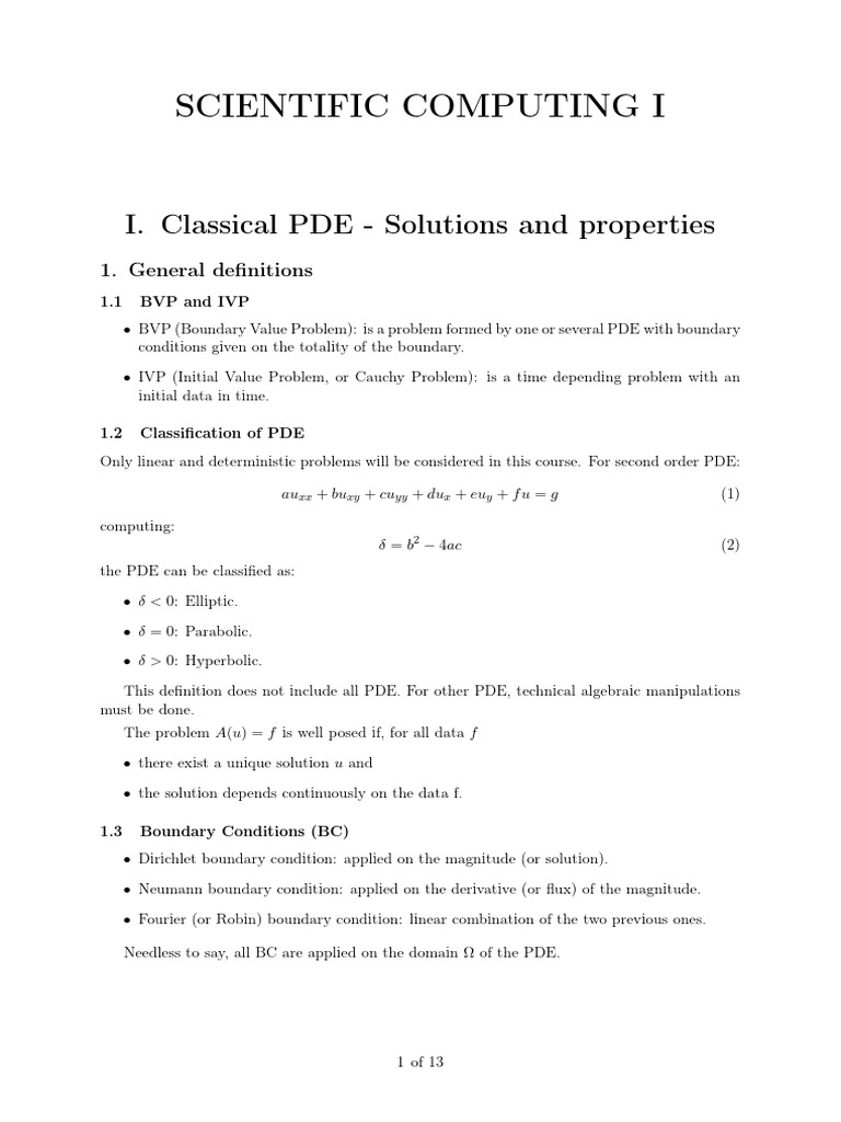 Summary | Download Free PDF | Partial Differential Equation | Boundary ...