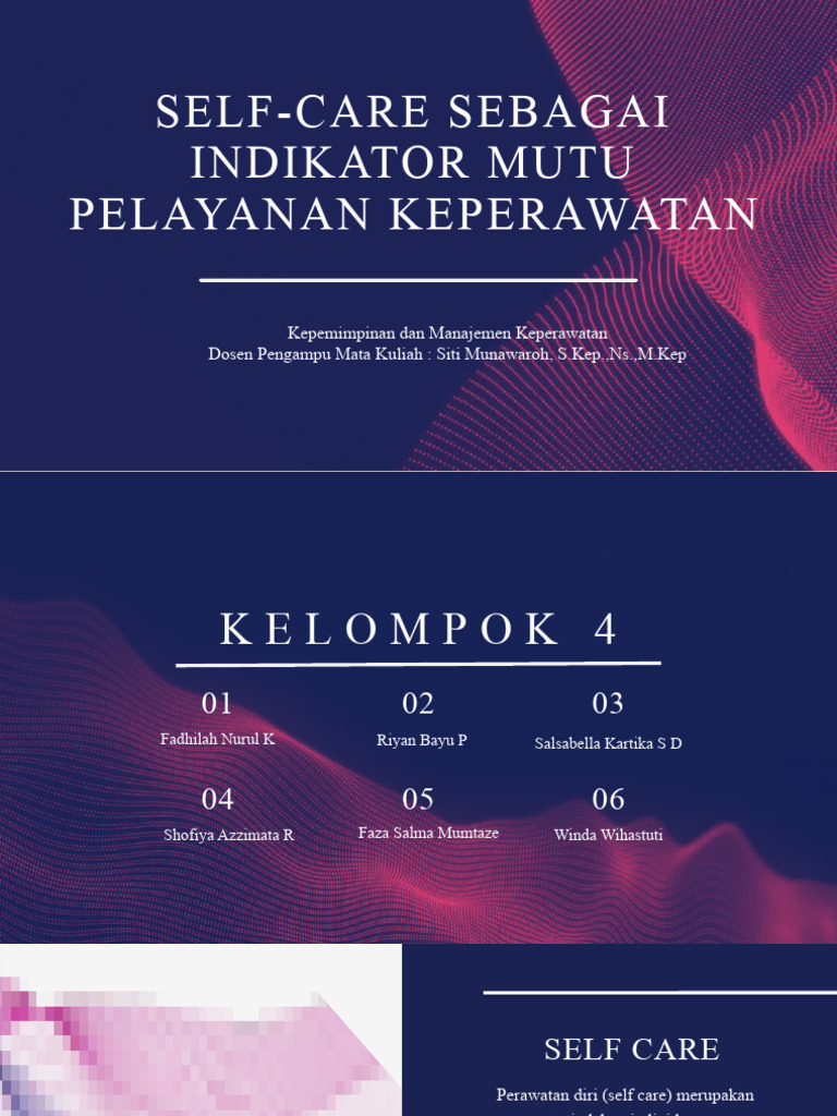 Selfcare Mutu Pelayananan Kel 4 | PDF