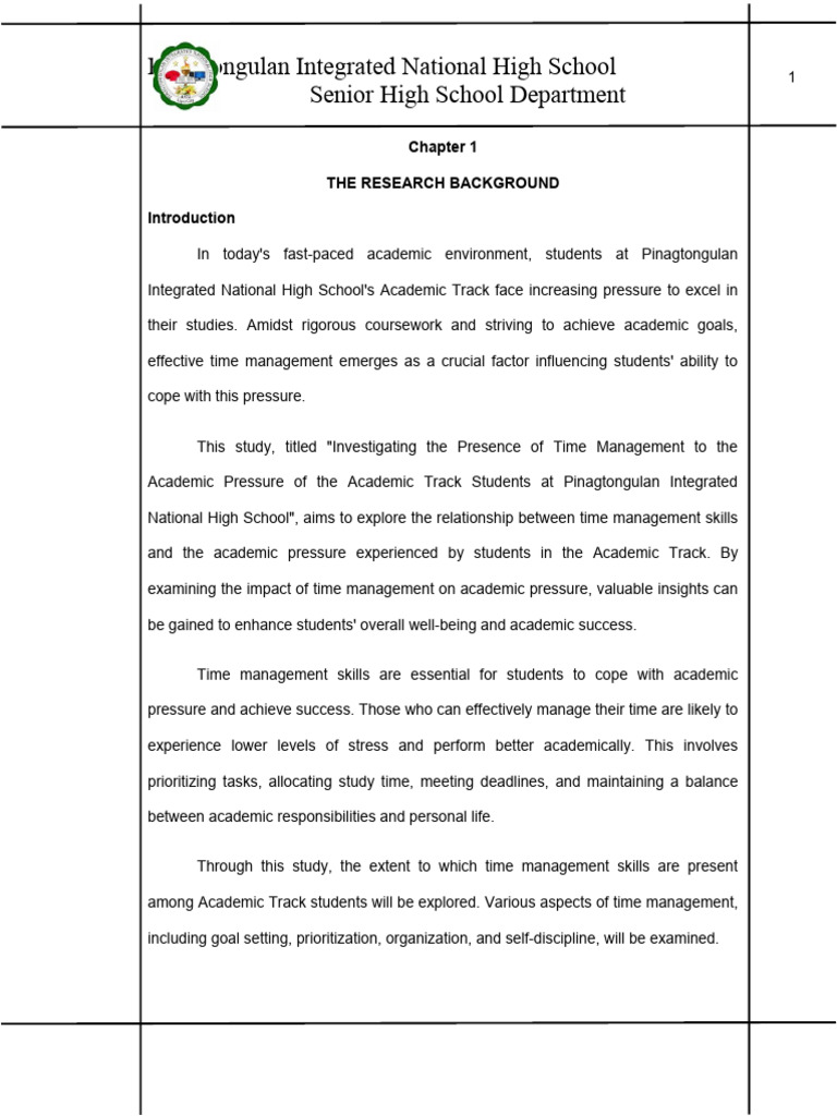 Approved c1 To c5 g4 Humss Coetzee | PDF | Methodology | Procrastination