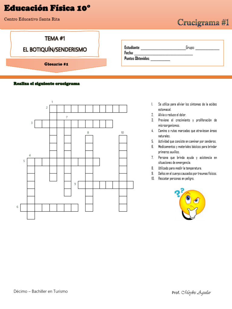 Crucigrama. Vocabulario - 113259 | PDF