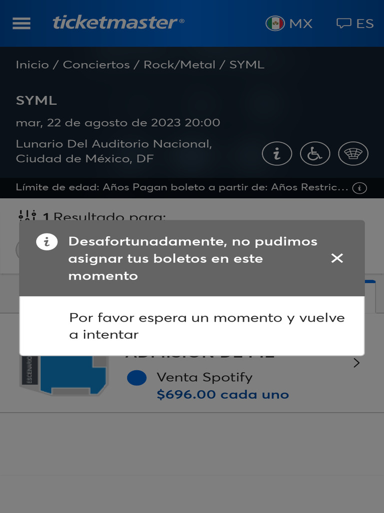 Boletos SYML, Ciudad de México Mar, 22 de Agosto de 2023 2000 Ticketmaster MX | PDF
