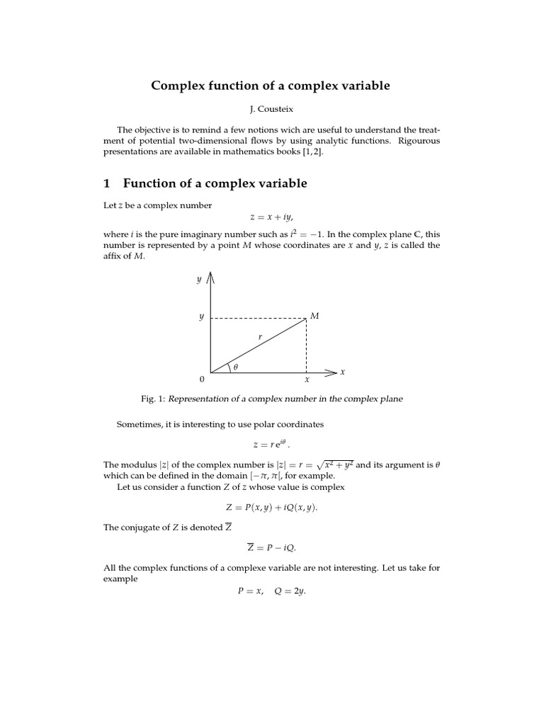 analyt | PDF | Complex Number | Function (Mathematics)
