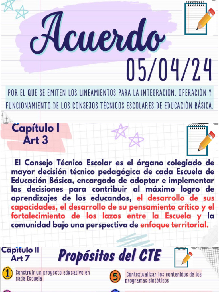 Acuerdo CTE 5 - 04 - 24 Presentación | PDF