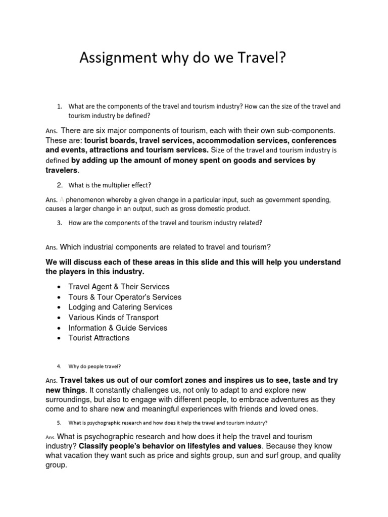 Understanding Travel and Tourism Industry | PDF