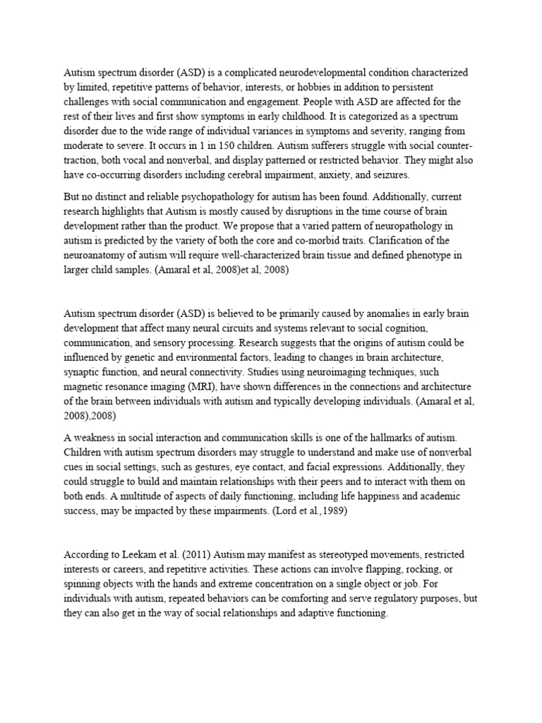 Latoya Neurodevelopmental Disorders-Autism | PDF | Autism Spectrum | Behavioural Sciences