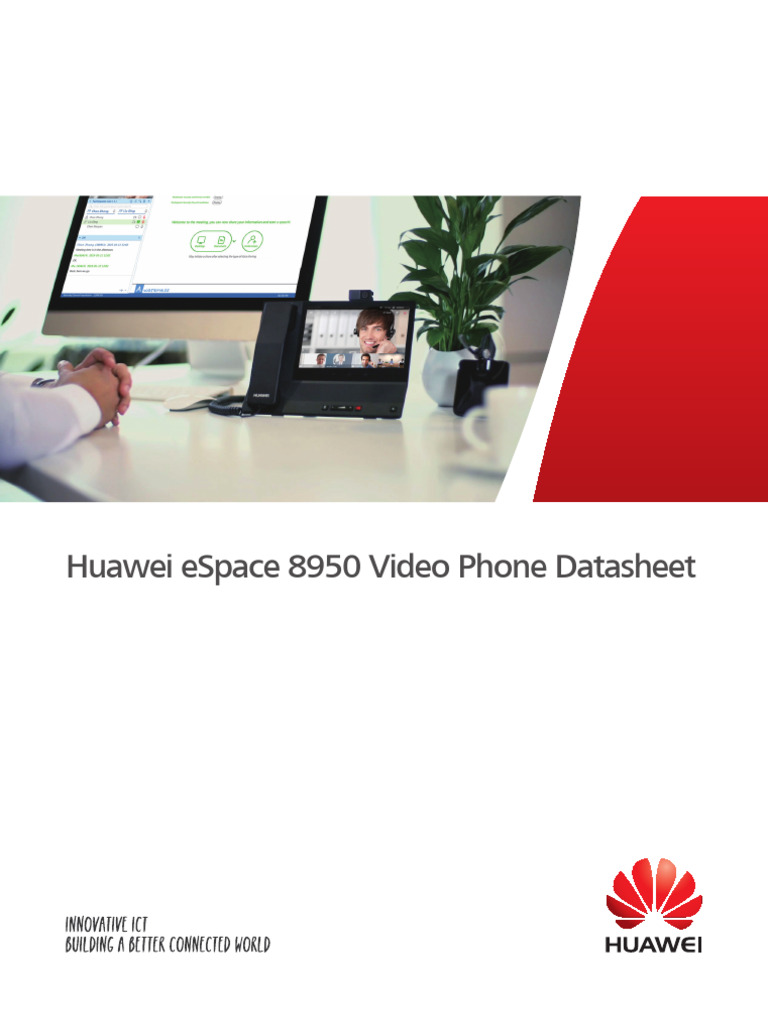 Huawei ESpace 8950 Video Phone Datasheet | PDF | Usb | Computing