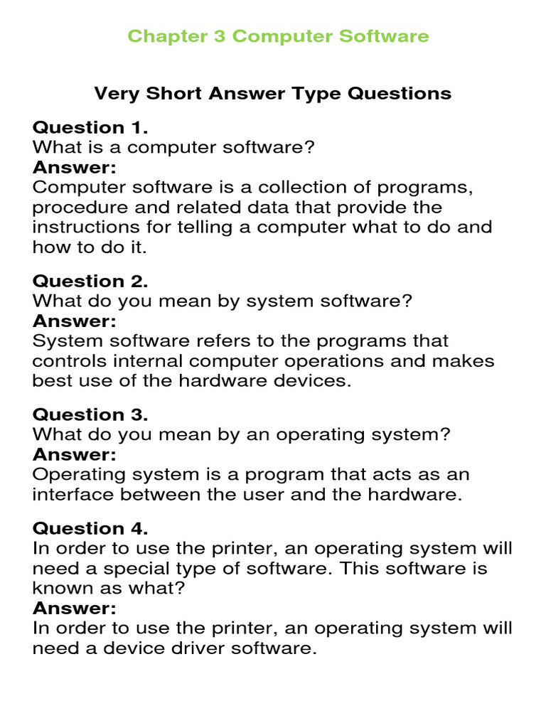Computer Software Pdf Software Operating System