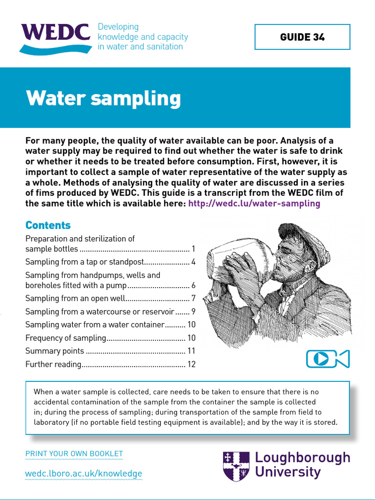 G034 Water Sampling Online | PDF | Sterilization (Microbiology) | Water