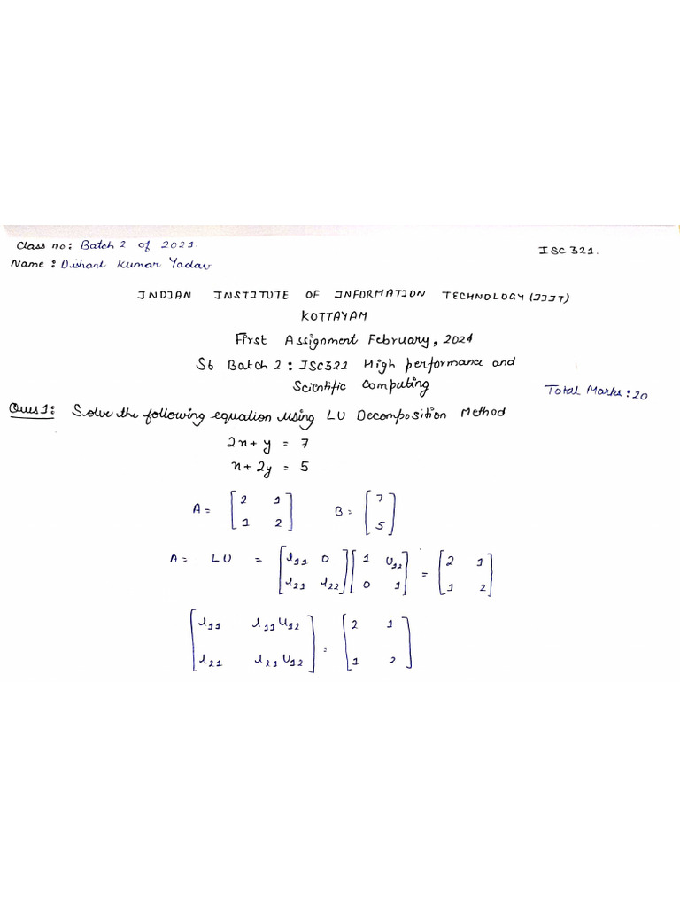 HPSC Assignment 1 | PDF