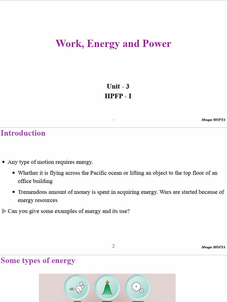 UNIT3 Work Energy and Power | PDF | Force | Euclidean Vector